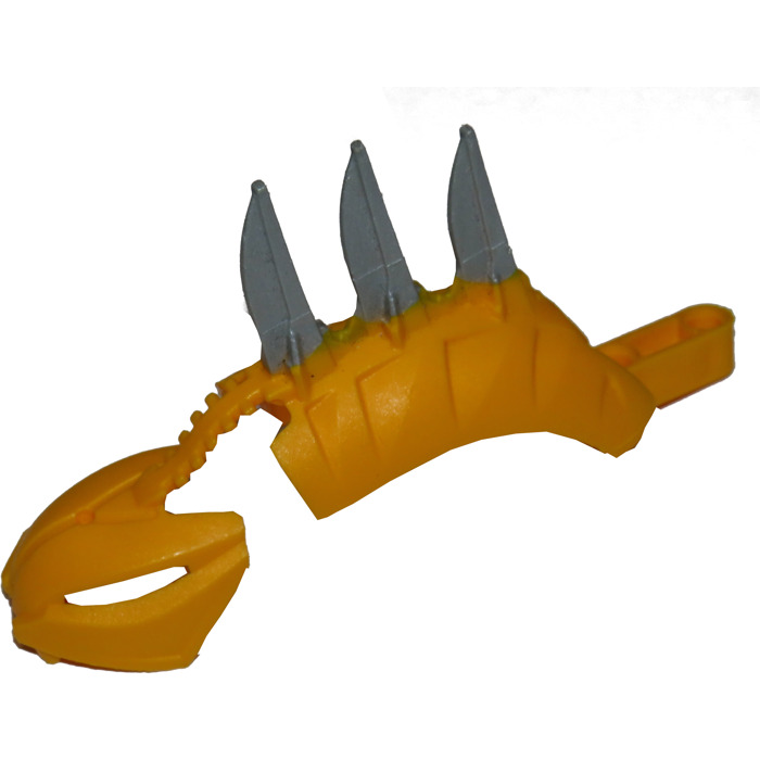 LEGO Bright Light Orange Bionicle Rahkshi Back Cover with Mask and Gray ...