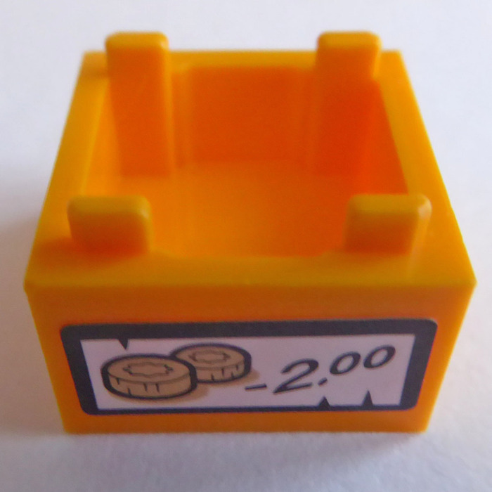 LEGO Box 2 x 2 x 1 with '2.00' Price Sticker (59121) | Brick Owl - LEGO ...