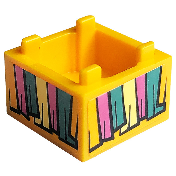 LEGO Box 2 x 2 x 1 with Birthday Pinata Streamers Sticker (2821 ...