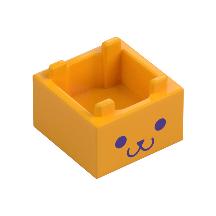 LEGO Box 2 x 2 x 1 with Smiling Face (2821 / 104482) | Brick Owl - LEGO ...