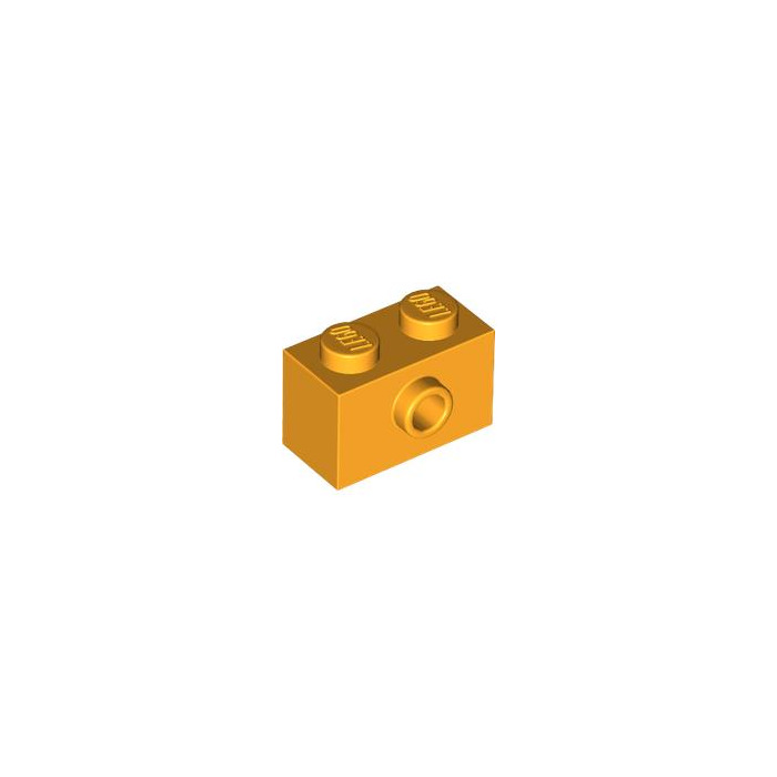 LEGO Bright Light Orange Brick 1 x 2 with 1 Stud on Side (7133 / 86876 ...