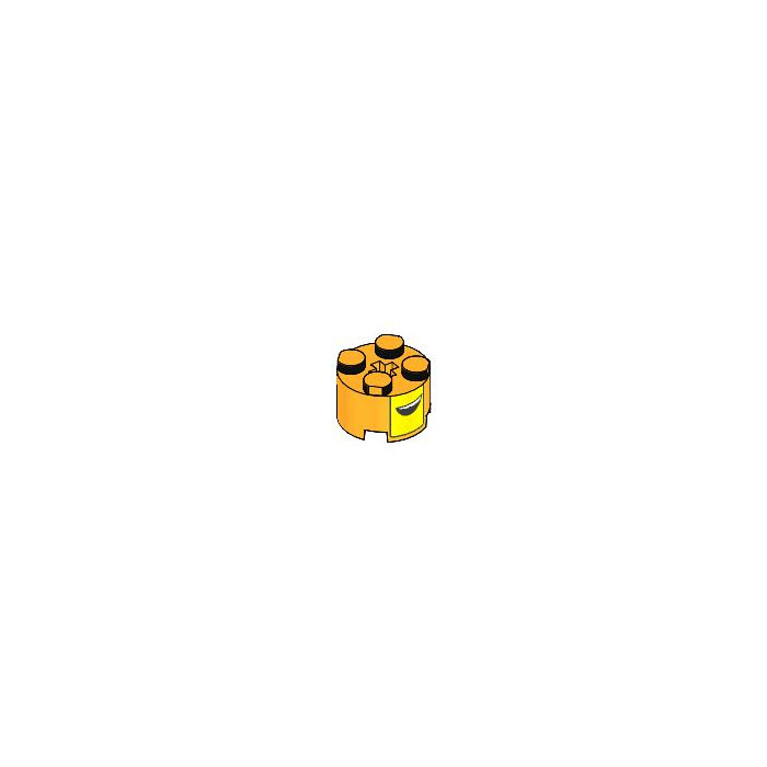LEGO Bright Light Orange Brick 2 x 2 Round with Yellow with Mouth (3941 ... LEGO Bright Light Orange Brick 2 x 2 Round with Yellow with Mouth (3941 ...
