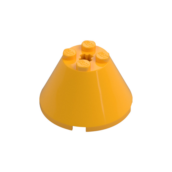 LEGO Cone 4 x 4 x 2 with Axle Hole (3943) | Brick Owl