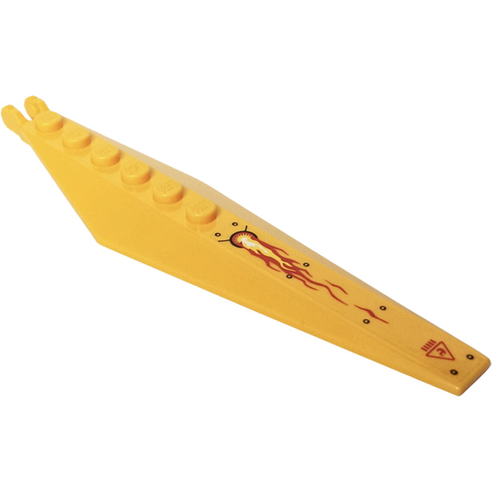 LEGO Bright Light Orange Hinge Plate 1 x 12 with Angled Sides and ...