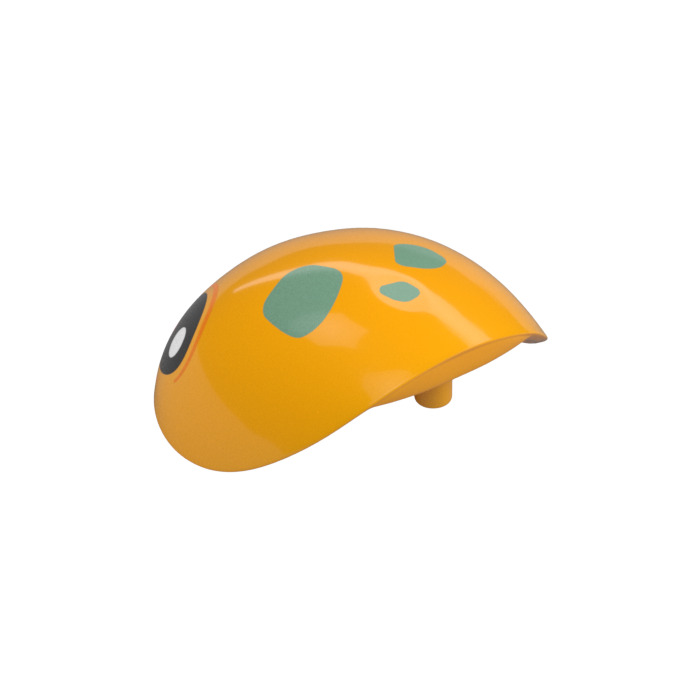 LEGO Bright Light Orange Large Round Shoulder Armor with Eyes and ...