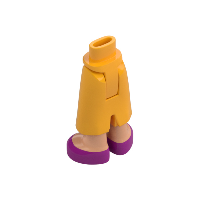 LEGO Bright Light Orange Minidoll Hip with Long Skirt with Pink Shoes ...