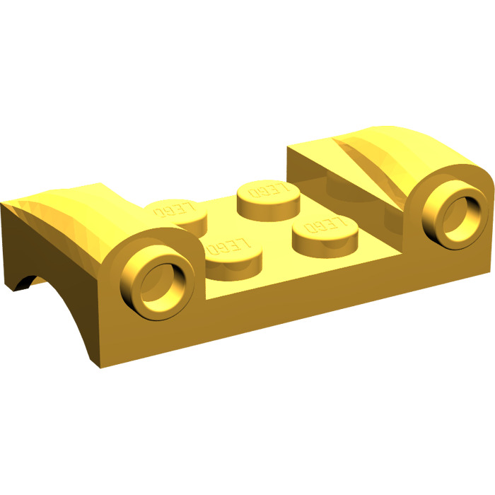 LEGO Bright Light Orange Mudguard Plate 2 x 4 with Headlights and ...