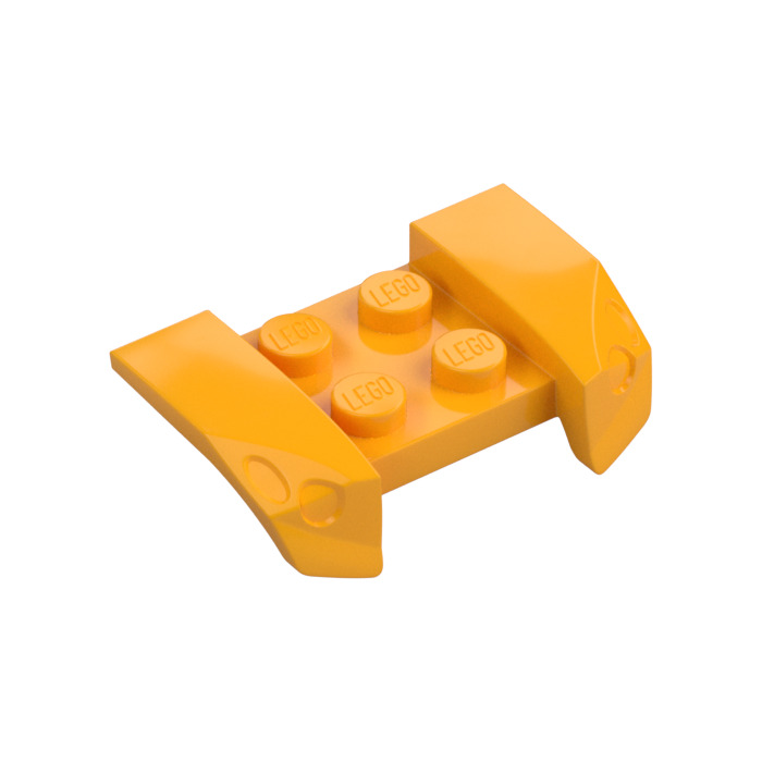 LEGO Bright Light Orange Mudguard Plate 2 x 4 with Overhanging ...