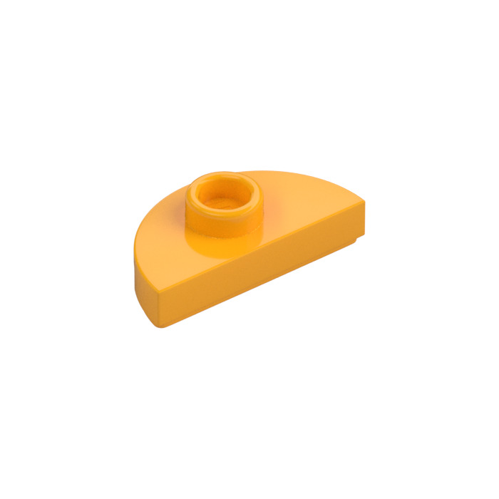 LEGO Bright Light Orange Plate 1 x 2 Round Semicircle (1745) | Brick Owl