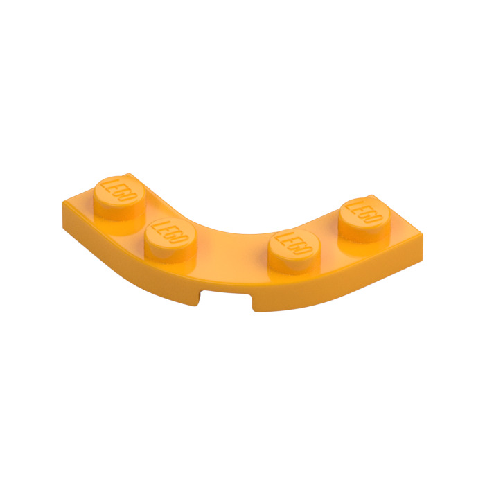 LEGO Bright Light Orange Plate 3 x 3 Rounded Corner (68568) | Brick Owl