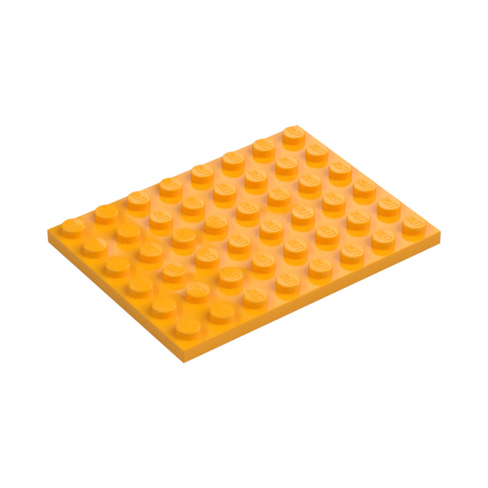 LEGO Bright Light Orange Plate 6 x 8 (3036 / 7423) | Brick Owl - LEGO ...