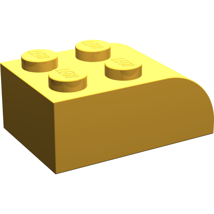 LEGO Bright Light Orange Slope Brick 2 x 3 with Curved Top (6215 ...