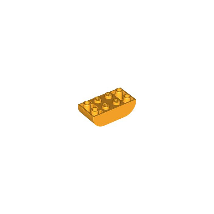 LEGO Bright Light Orange Slope Brick 2 x 4 Curved Inverted (5174 / 7132 ...