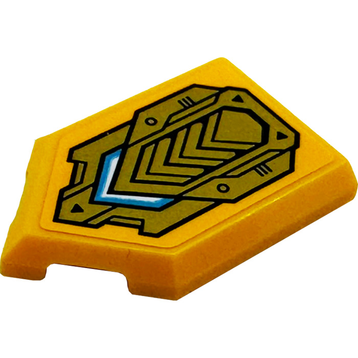 LEGO Bright Light Orange Tile 2 x 3 Pentagonal with Armor Plates ...