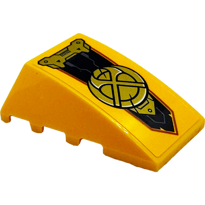 LEGO Wedge 4 x 4 Triple Curved without Studs with Armor Plates, Round ...