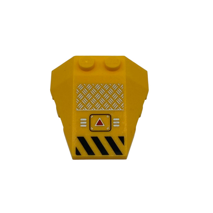 LEGO Bright Light Orange Wedge 4 x 4 Triple with Grilles and Panel with ...