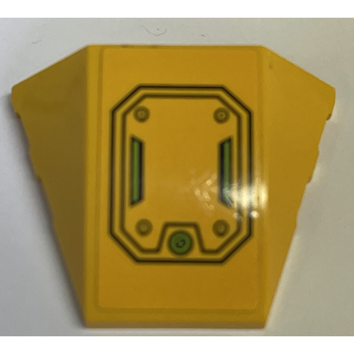 LEGO Bright Light Orange Wedge Curved 3 x 4 Triple with lack Octagonal ...