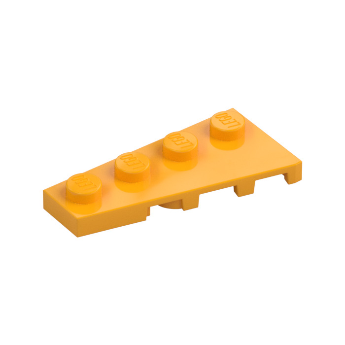 LEGO Bright Light Orange Wedge Plate 2 x 4 Wing Left (41770 / 118744 ...