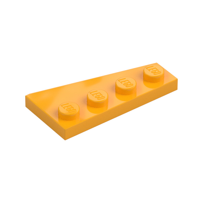 LEGO Bright Light Orange Wedge Plate 2 x 4 Wing Left (41770 / 118744 ...