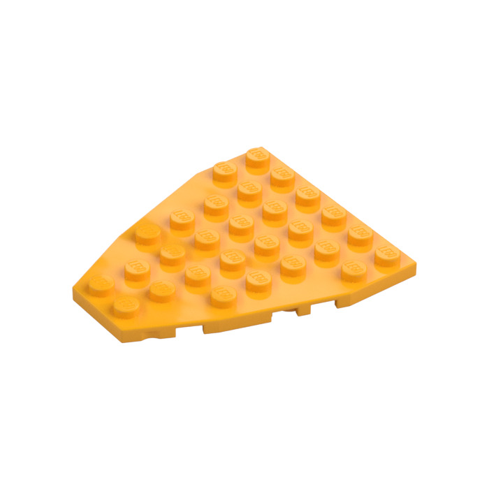 LEGO Bright Light Orange Wedge Plate 7 x 6 with Stud Notches (50303 ...