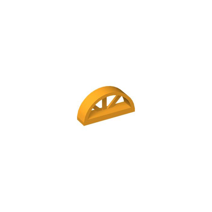 LEGO Bright Light Orange Window 1 x 4 x 1.3 Curved with Bars (20309 ...