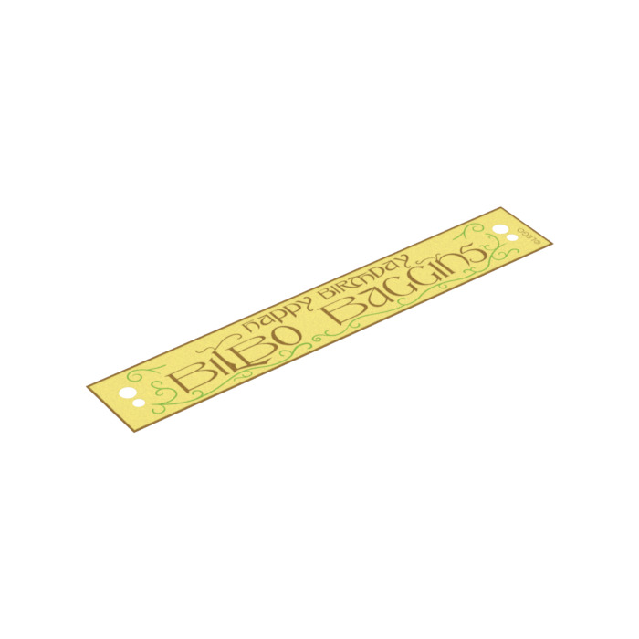 LEGO Banner 14 x 2 with 'HAPPY BIRTHDAY BILBO BAGGINS' (112538) | Brick Owl