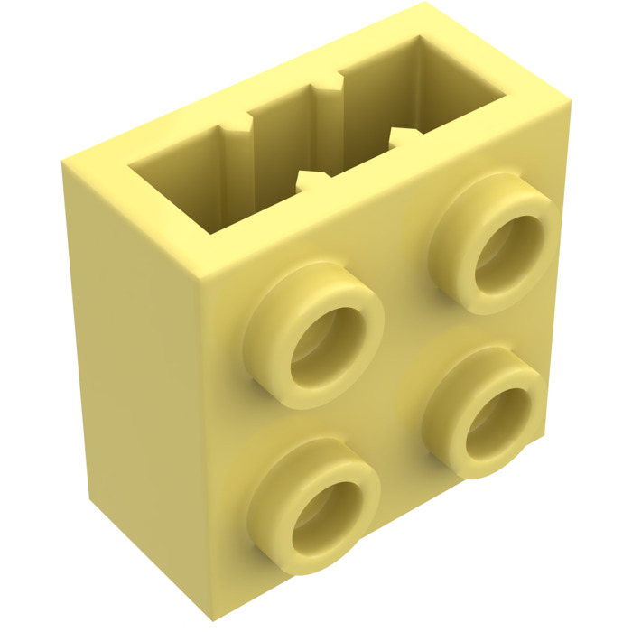 LEGO Bright Light Yellow Brick 1 x 2 x 1.6 with Studs on One Side ...