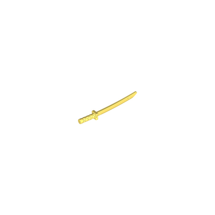 LEGO Bright Light Yellow Katana with Square Guard and Capped Pommel ...