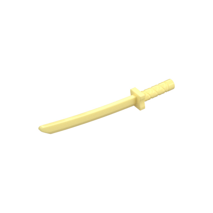 LEGO Bright Light Yellow Katana with Square Guard and Capped Pommel ...