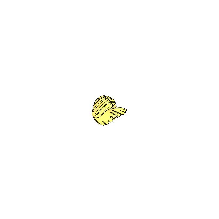 LEGO Bright Light Yellow Long Hair with Left Parting and Swept over ...