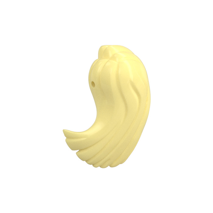 LEGO Bright Light Yellow Long Hair with Left Parting and Swept over ...