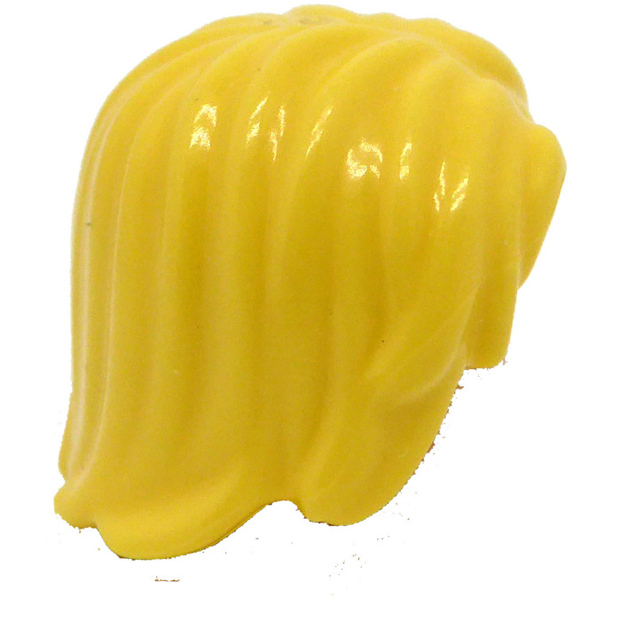 LEGO Bright Light Yellow Mid-Length Tousled Hair with Center Parting ...