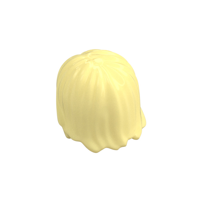LEGO Bright Light Yellow Mid-Length Tousled Hair with Center Parting ...