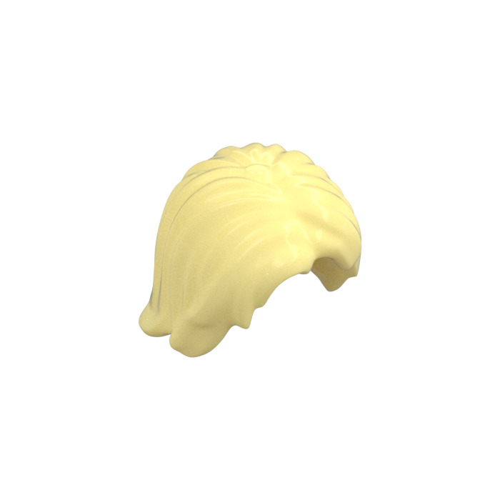 LEGO Bright Light Yellow Mid-Length Tousled Hair with Center Parting ...