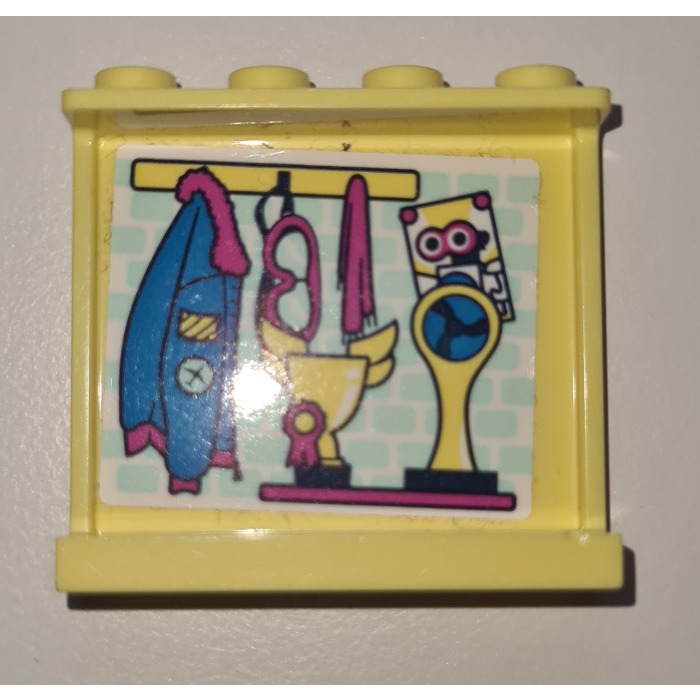 LEGO Panel 1 x 4 x 3 with Aviator Jacket, Goggles and Trophies Sticker ...
