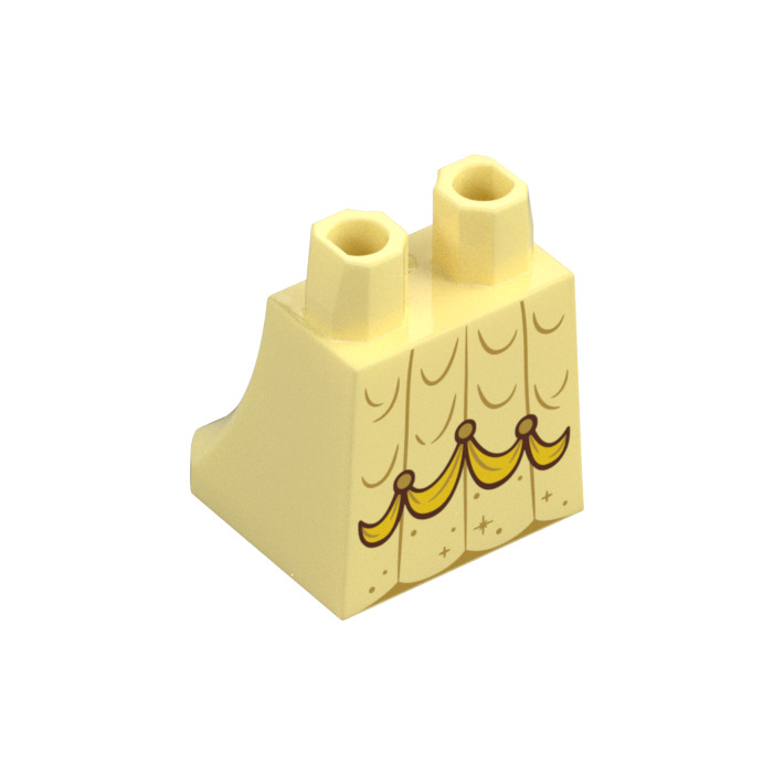 LEGO Bright Light Yellow Skirt with Gold Lines and Yellow Ruffles ...