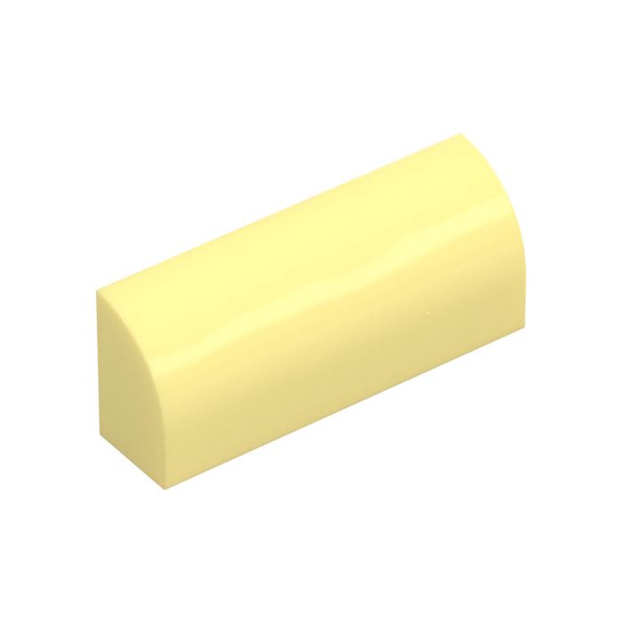 LEGO Bright Light Yellow Slope 1 x 4 x 1.3 Curved (6191 / 10314 ...