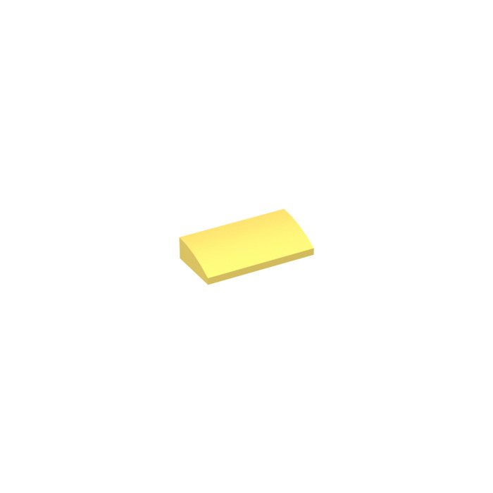 LEGO Bright Light Yellow Slope 2 x 4 Curved with Bottom Tubes (88930 ...