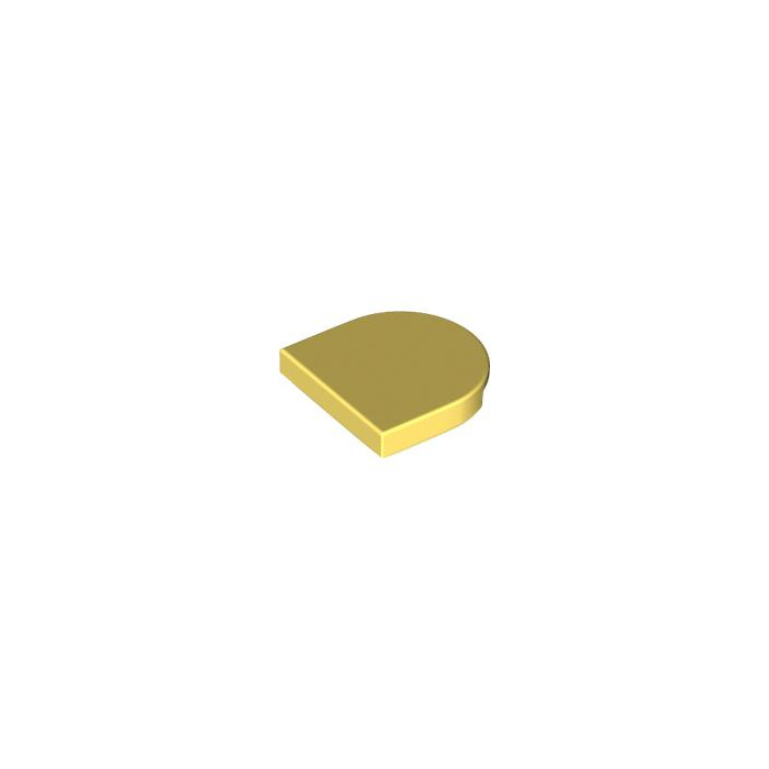 LEGO Bright Light Yellow Tile 2 x 2 Half Oval (5520) | Brick Owl