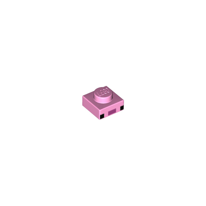 LEGO Plate 1 x 1 with Black Squares and Magenta Rectangle (Minecraft ...