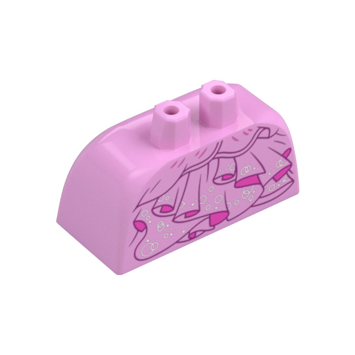 LEGO Skirt - Wide with Hoops with Dark Pink Trim and White Decorations ...