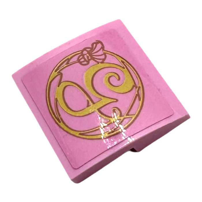 레고 밝은 분홍색 경사면 2 x 2 곡선형 , Gold Calligraphy Letter G 스티커 (15068) | Brick ...