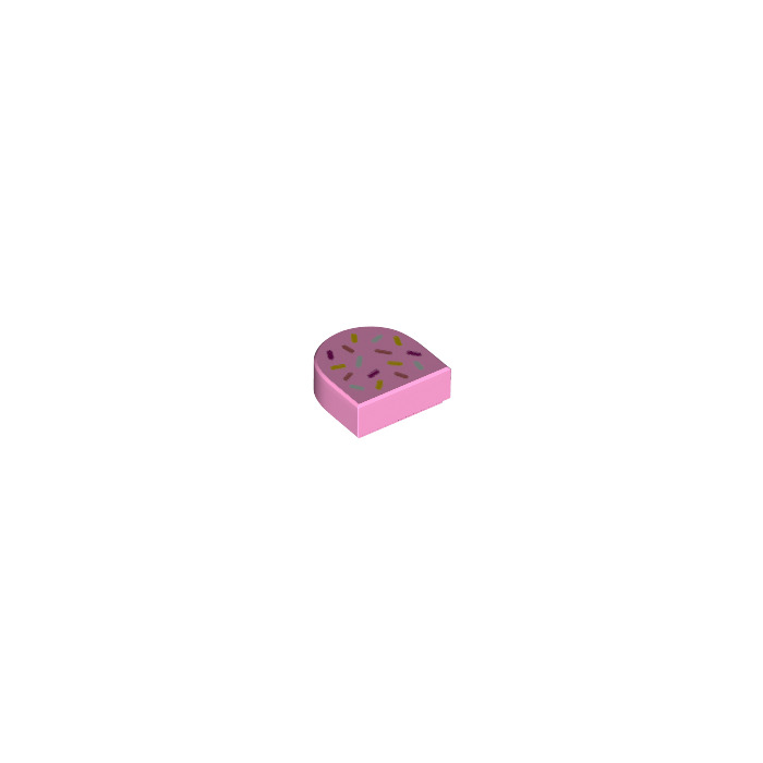 LEGO Tile 1 x 1 Half Oval with Pink Sprinkles (24246 / 67203) | Brick ...