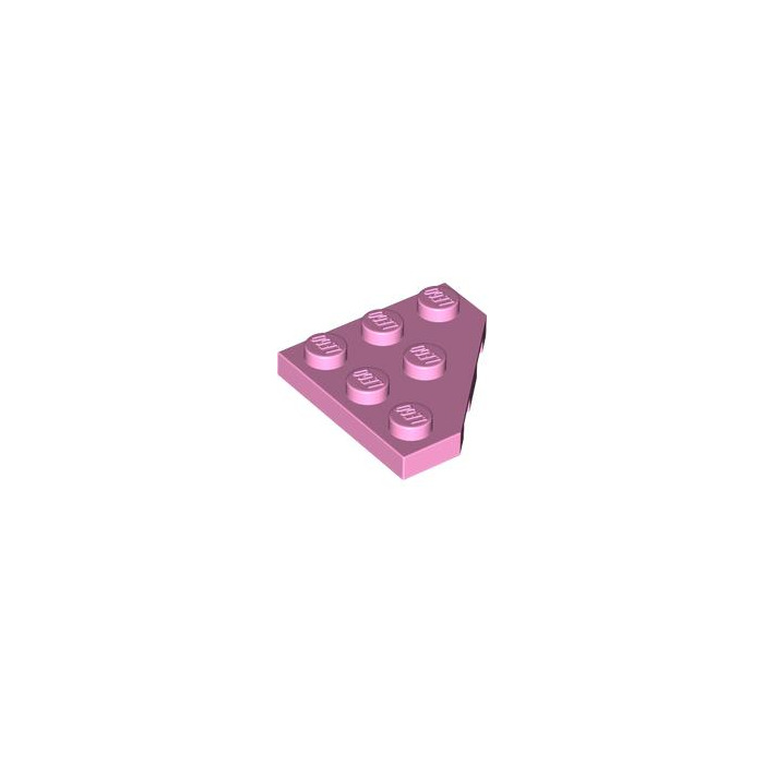 LEGO Bright Pink Wedge Plate 3 x 3 Corner (2450) | Brick Owl
