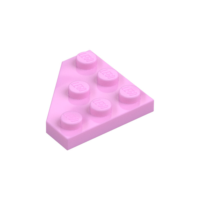 LEGO Bright Pink Wedge Plate 3 x 3 Corner (2450) | Brick Owl