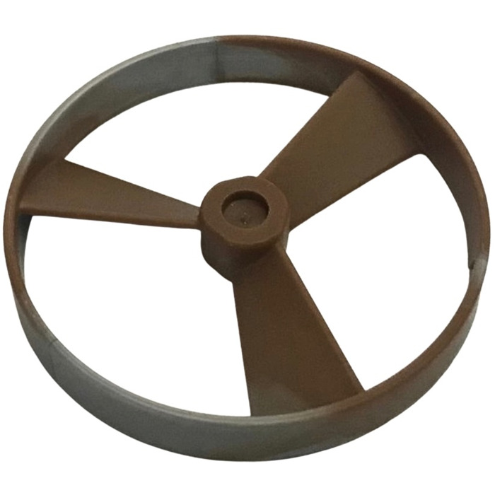 LEGO Brown Bionicle Spinner Rotor with Marbled Pearl Light Gray without ...