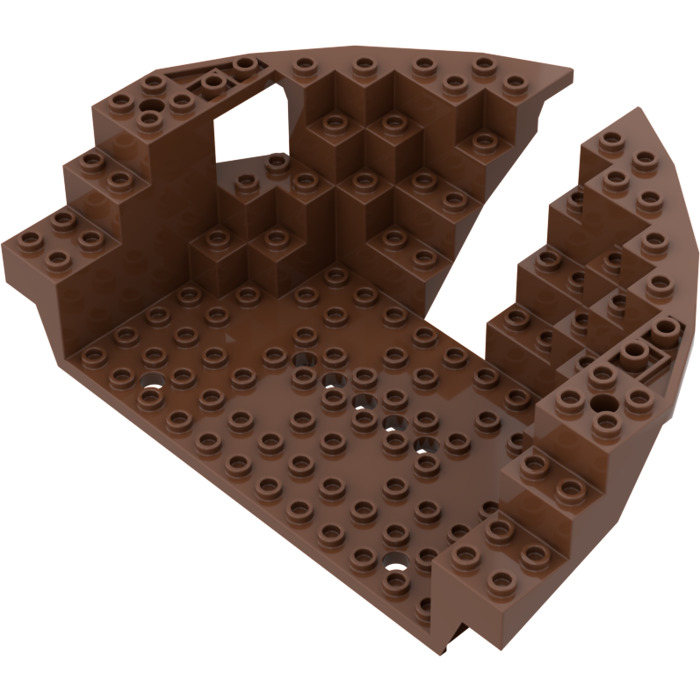 LEGO Brown Boat Hull 16 x 12 x 5.3 Bow Inside (2557) | Brick Owl