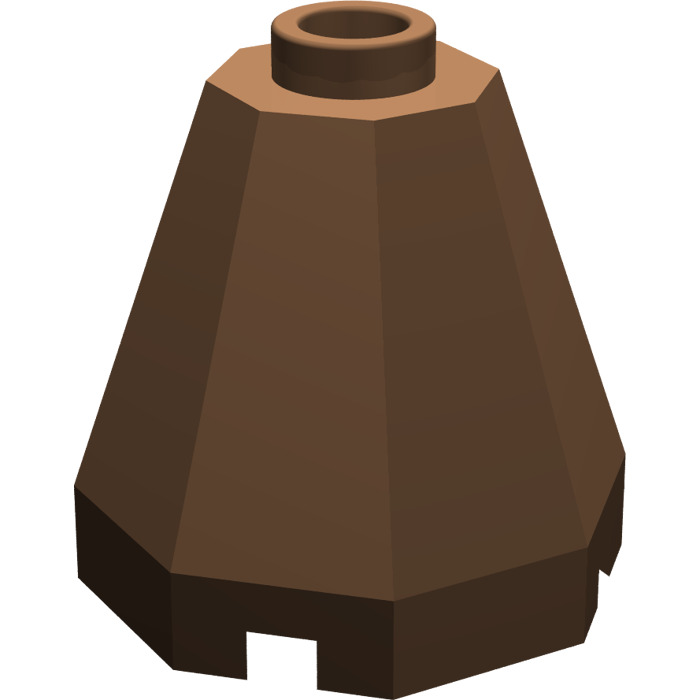 LEGO Brown Cone 2 x 2 x 1.3 Octagonal (6039) | Brick Owl - LEGO Marketplace