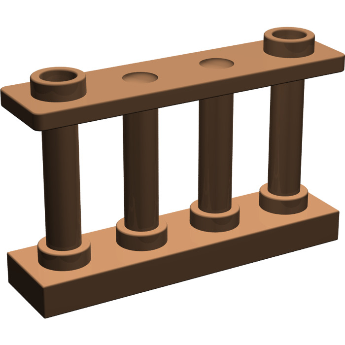 LEGO Brown Fence Spindled 1 x 4 x 2 with 2 Top Studs (30055) | Brick ...