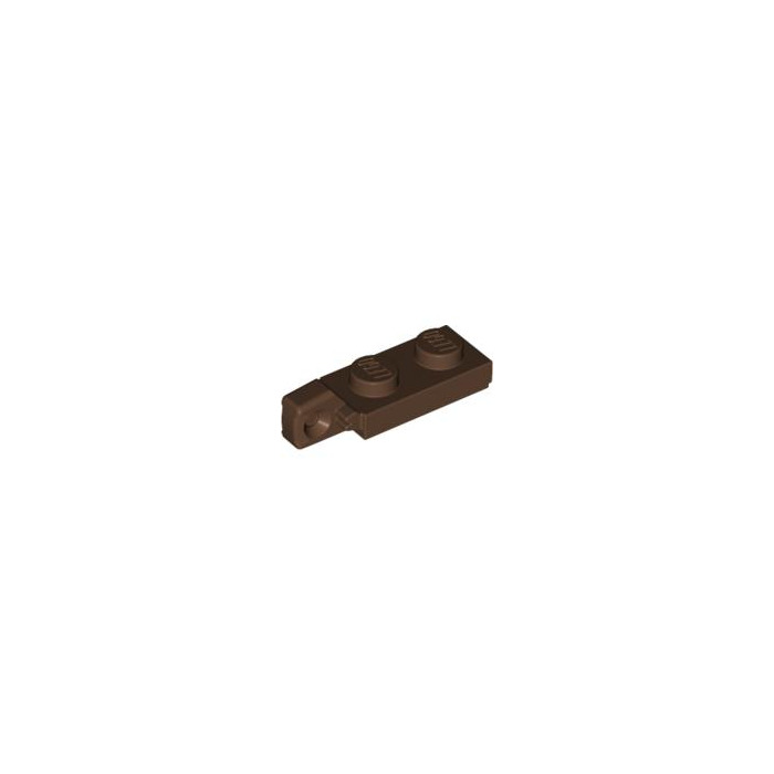 LEGO Brown Hinge Plate 1 x 2 with Single Finger on End Vertical with ...
